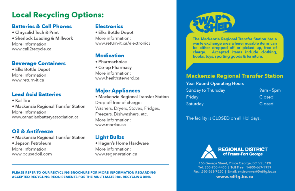 Recycling - District of Mackenzie