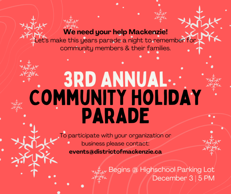 3rd Annual Holiday Parade - District of Mackenzie