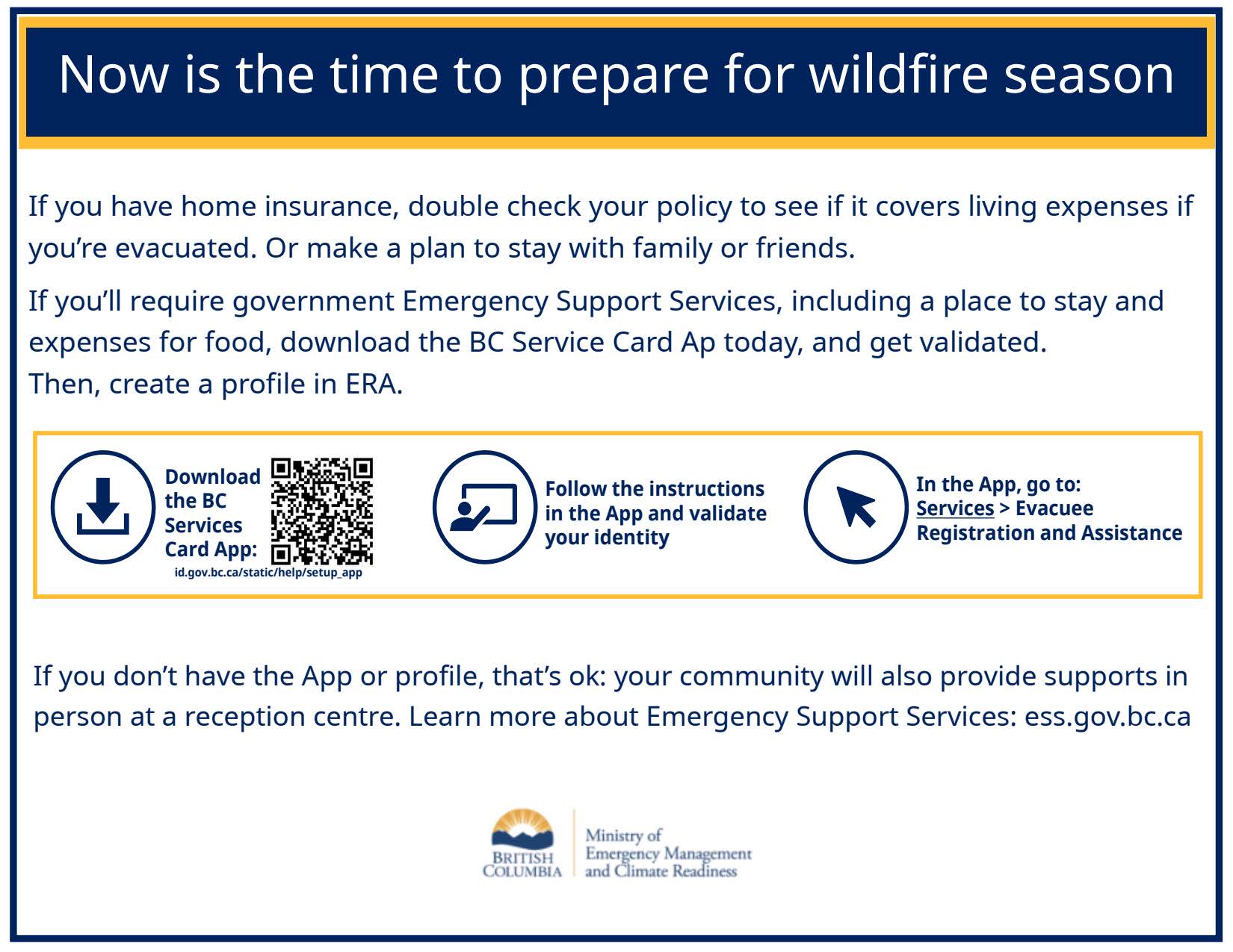 BC Services Registration for Wildfire Season - District of Mackenzie